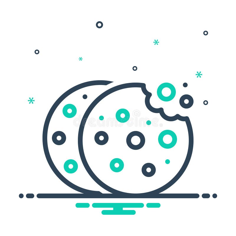 Mix Icon for Cookie, Bakery and Homemade Stock Vector - Illustration of ...