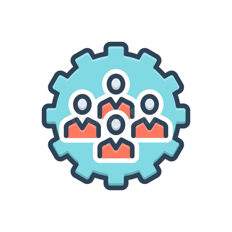 Color Illustration Icon for Cooperation, Co Operation and Collaborate ...