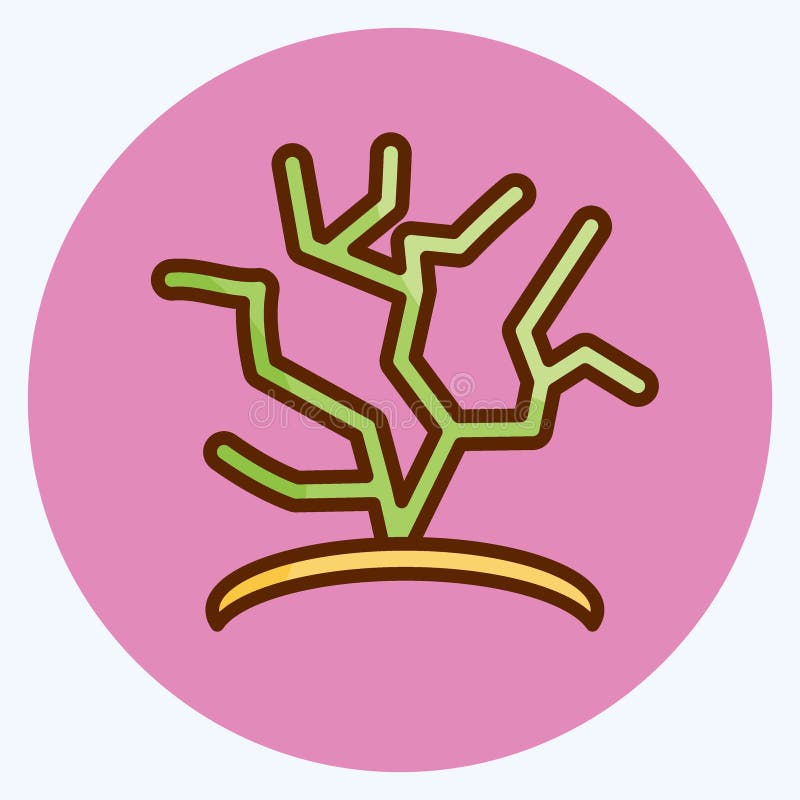 Icon Coral Reefs. Suitable for Education Symbol. Flat Style. Simple ...