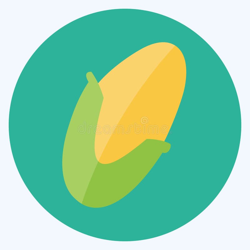 Icon Corn. Suitable for Fruits and Vegetables Symbol. Flat Style ...