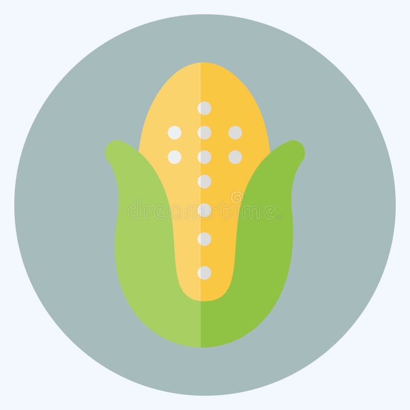 Icon Corn. Suitable for Garden Symbol. Flat Style. Simple Design ...