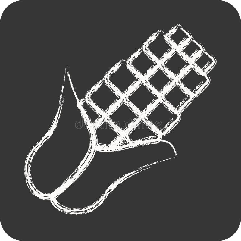 Icon Corn. Suitable for Nuts Symbol. Chalk Style. Simple Design ...