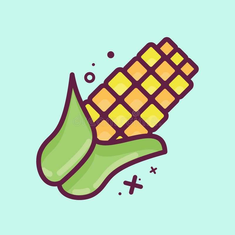 Icon Corn. Suitable for Nuts Symbol. MBE Style. Simple Design Editable ...