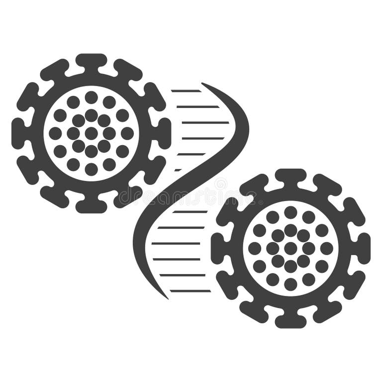 Icon of Coronavirus Molecules and Their Rna Structure. Isolated Vector ...
