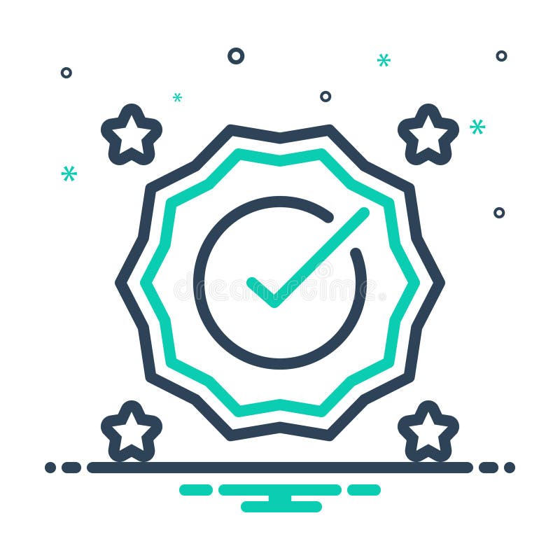 Mix Icon for Correct, Done and Select Stock Vector - Illustration of ...