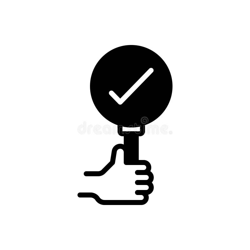 Black Solid Icon for Correct, True and Checked Stock Vector ...