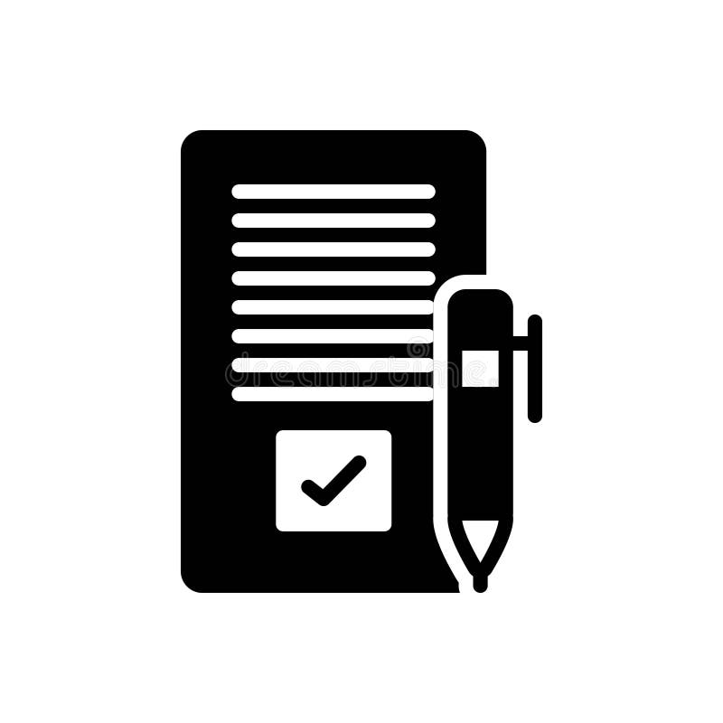 Black Solid Icon for Corrections, Reform and Correction Stock Vector ...