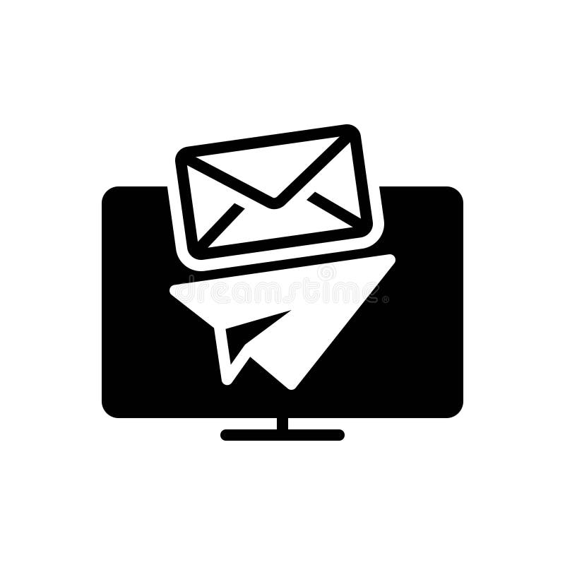 Black Solid Icon for Corresponding, Compatible and Communication Stock ...