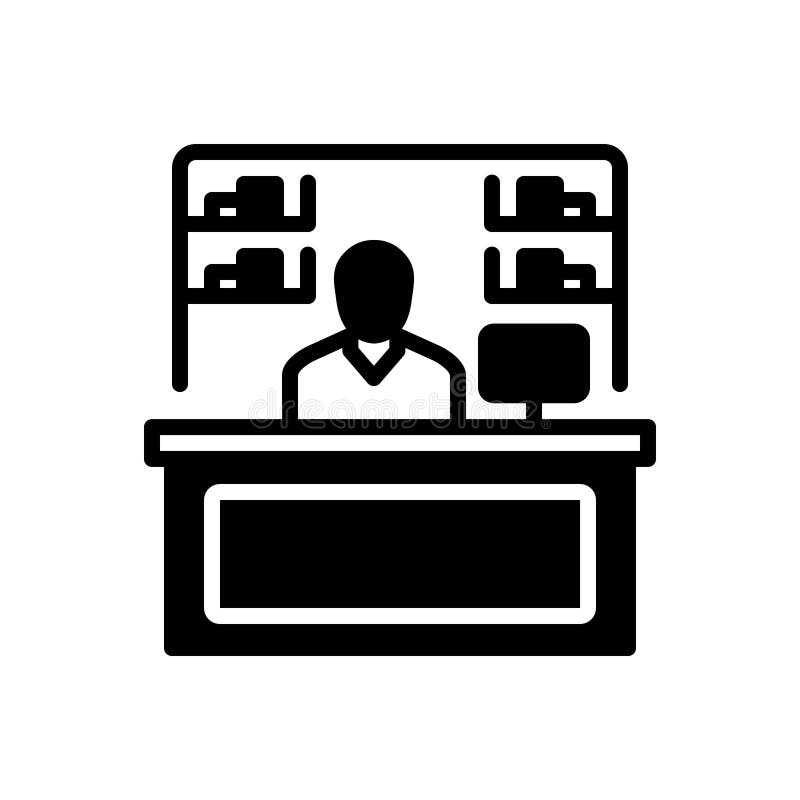 Black Solid Icon for Counters, Slug and Desk Stock Vector ...