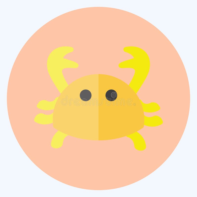 Icon Crab. Suitable for Sea Symbol. Flat Style. Simple Design Editable ...