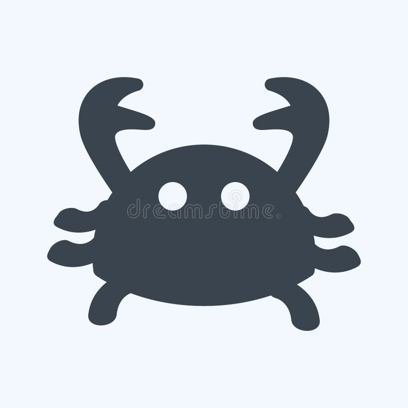 Icon Crab. Suitable for Sea Symbol. Glyph Style. Simple Design Editable ...