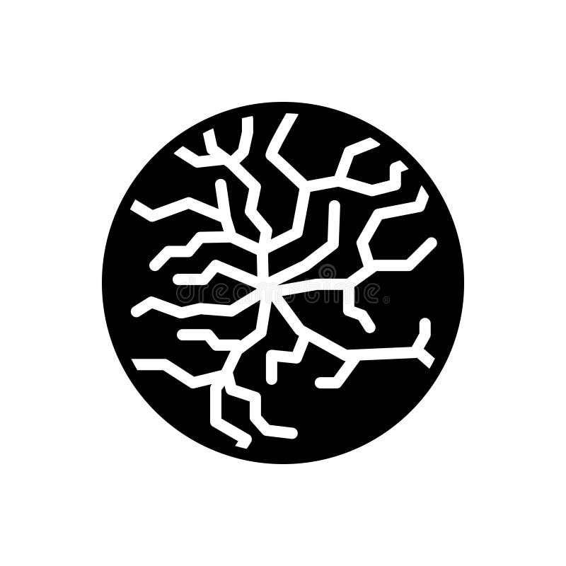 Black Solid Icon for Crackling, Surface and Vintage Stock Vector ...