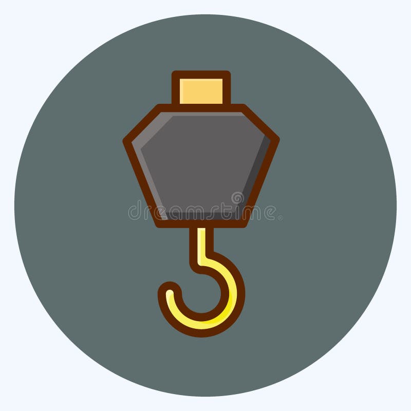 Icon Crane Hook. Suitable for Building Symbol. Flat Style. Simple ...