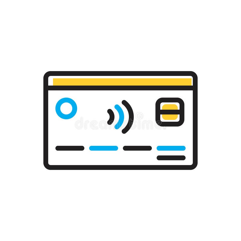 Multi Color Icon for Credit Card, Credit and Finance Stock Illustration ...