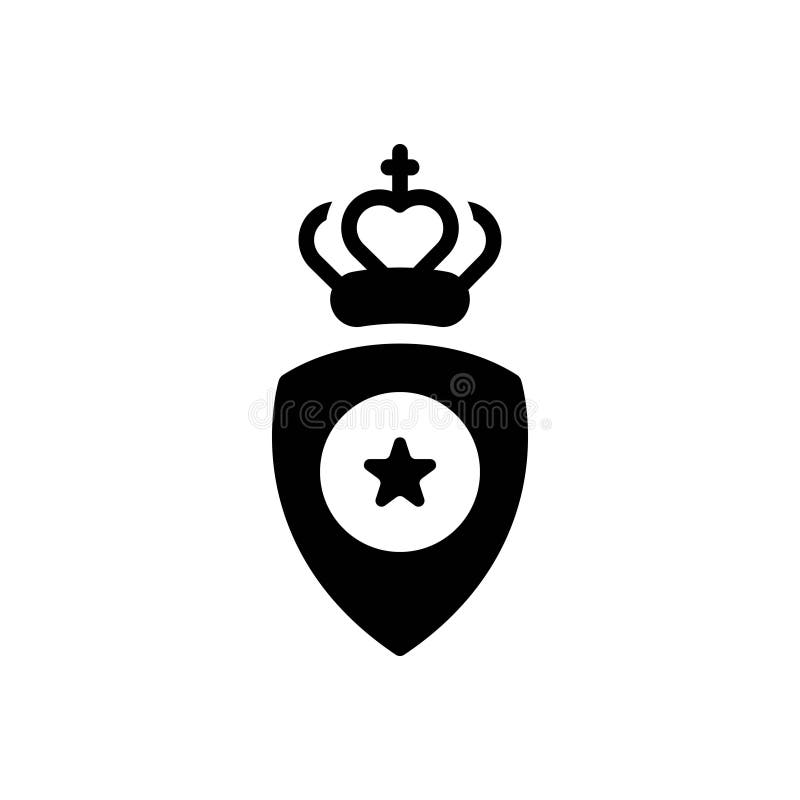 Black Solid Icon for Crest, Royal and Monogram Stock Vector ...