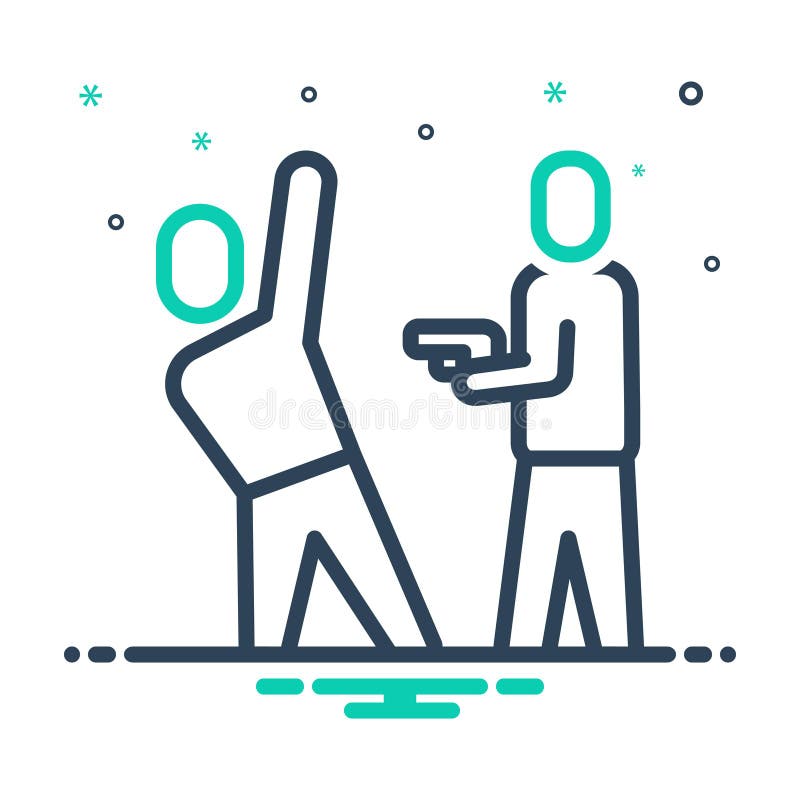 Mix Icon for Crimes, Offense and Delinquency Stock Vector ...