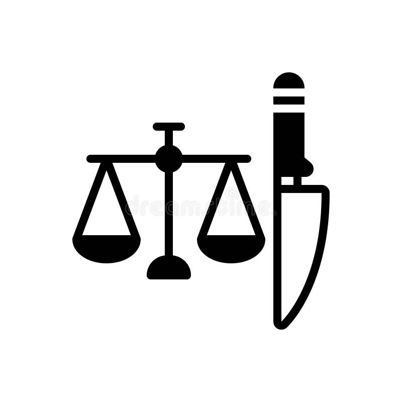 Black Solid Icon for Criminal, Delinquent and Guilty Stock Vector ...