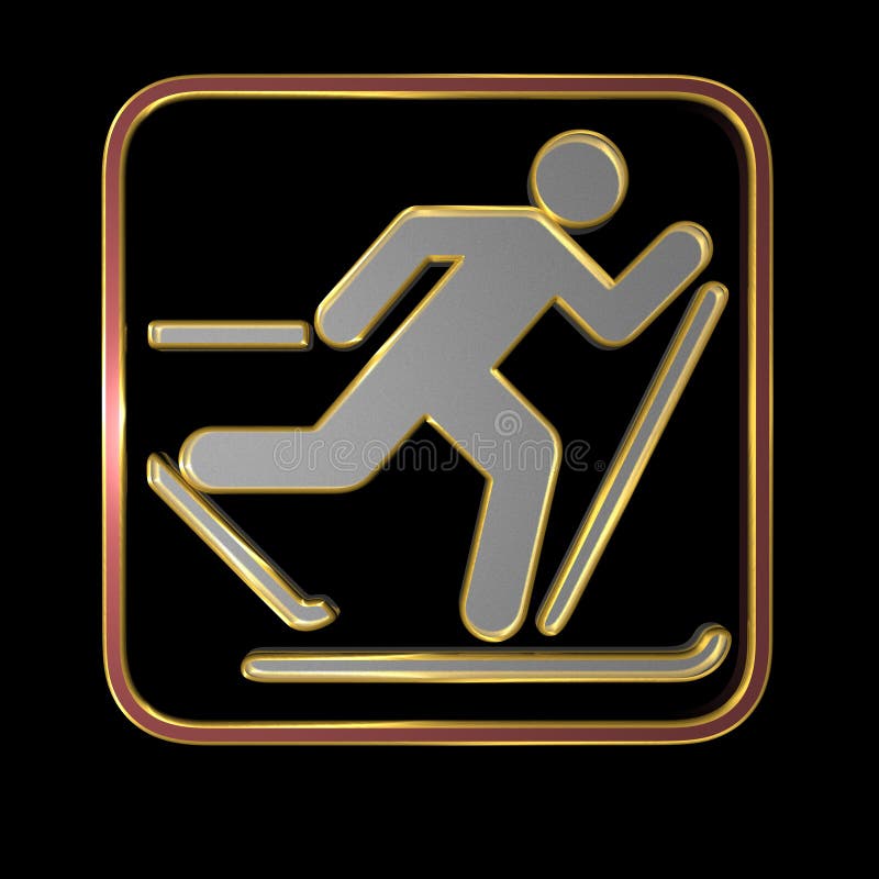 Icon - cross country stock illustration. Illustration of isolated ...