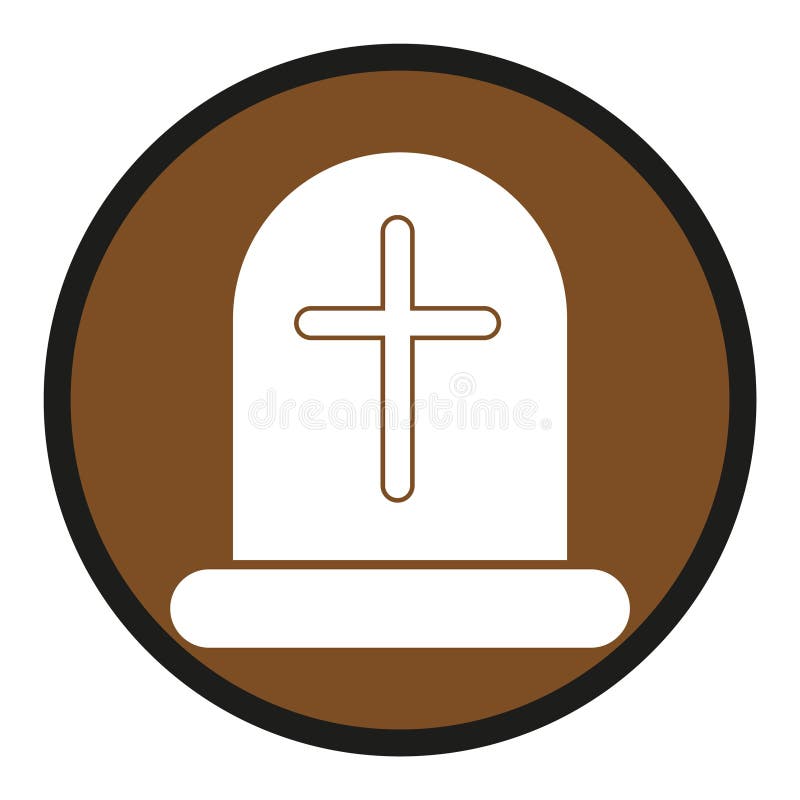Icon of the cross tomb stock illustration. Illustration of encouraging ...