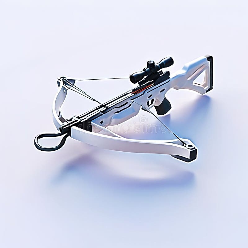 Icon of Crossbow, Glossy Glass Style Stock Illustration - Illustration ...