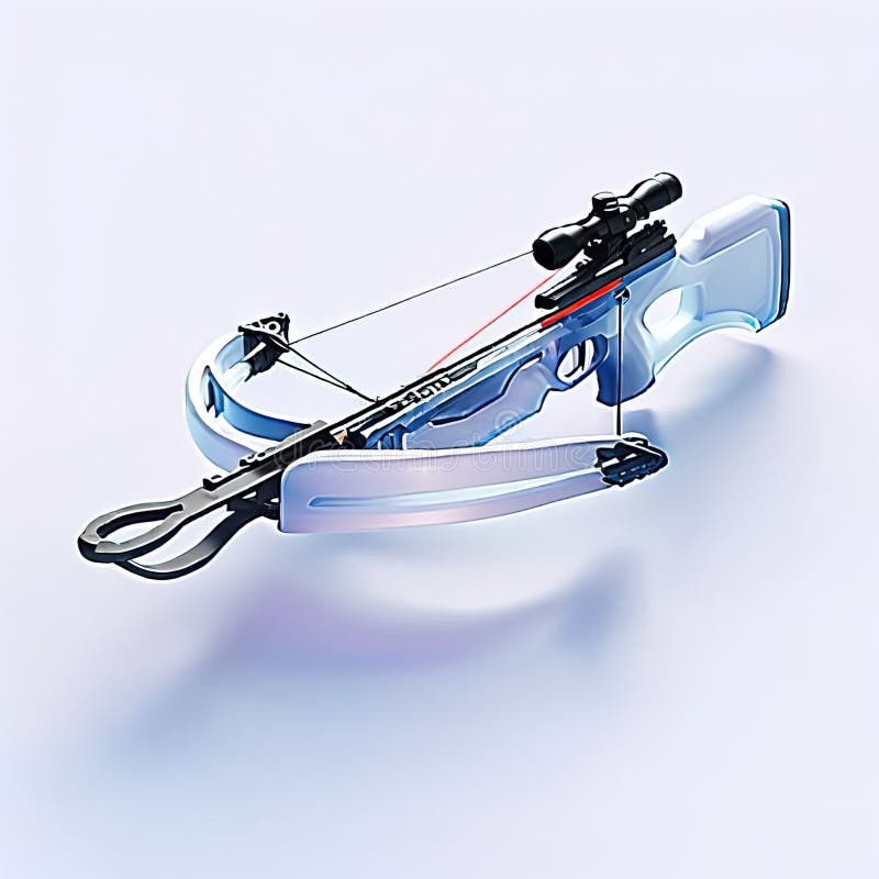 Icon of Crossbow, Glossy Glass Style Stock Illustration - Illustration ...
