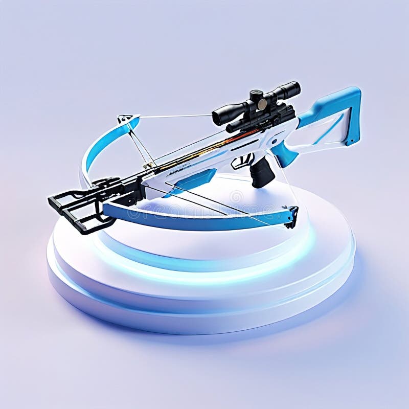 Icon of Crossbow, Glossy Glass Style Stock Illustration - Illustration ...