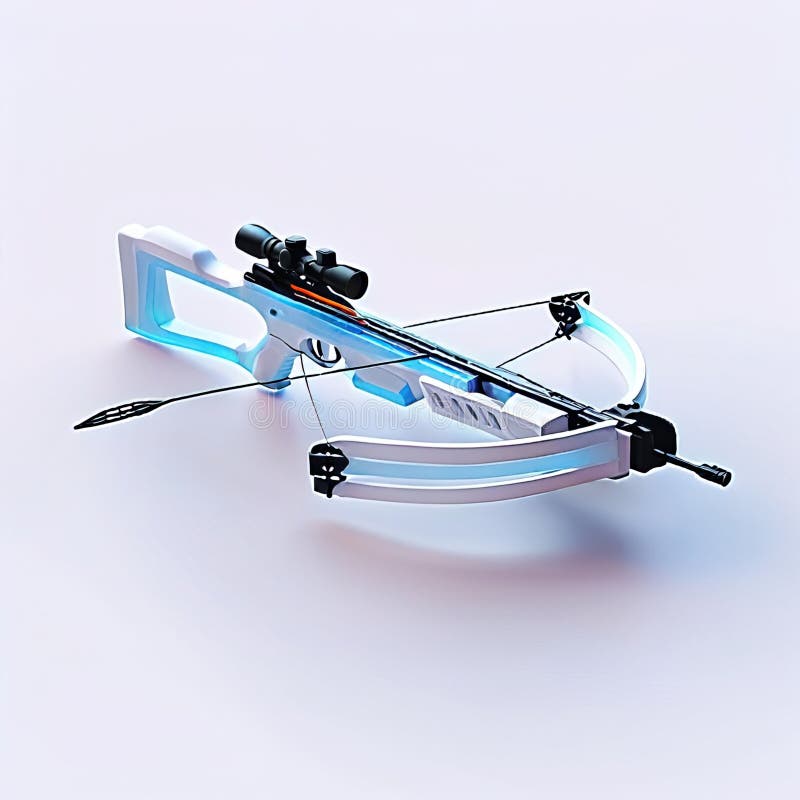 Icon of Crossbow, Glossy Glass Style Stock Illustration - Illustration ...