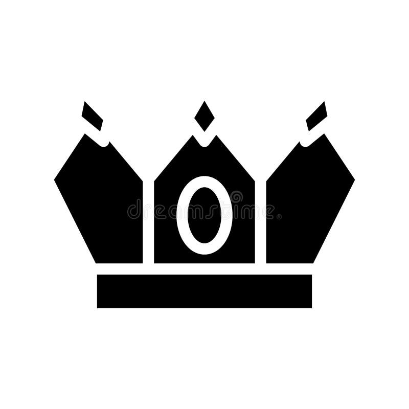 Icon Crown in Glyph Style. Vector Illustration and Editable Stroke ...