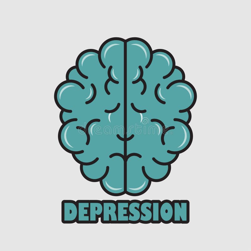 Depression Treatment. Cartoon Brain Character Stock Vector ...