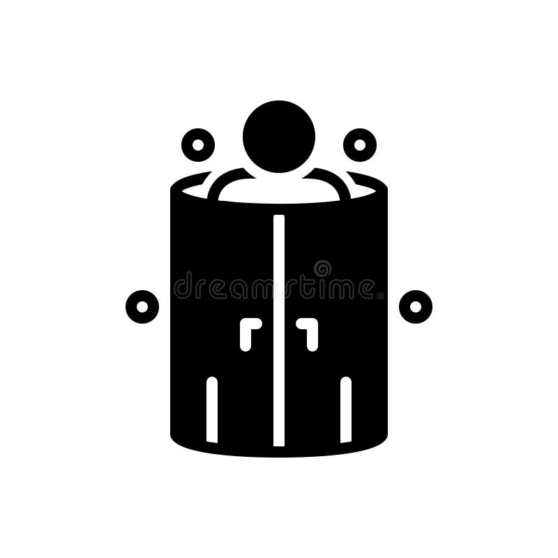 Black Solid Icon for Cryotherapy, Chamber and Medical Stock Vector ...