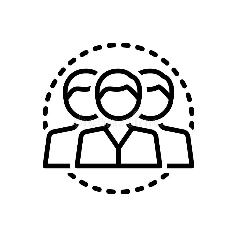 Black Line Icon for Cultural, People and Team Stock Vector ...