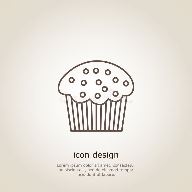 Icon cupcake. stock vector. Illustration of decoration - 83286198