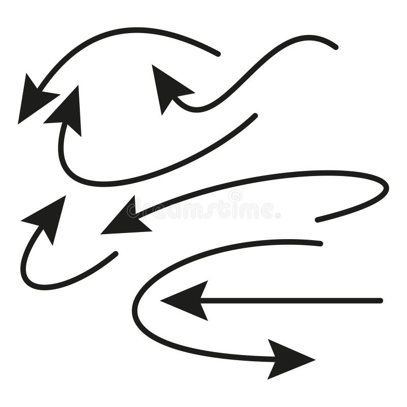 Icon with Curved Arrows. Vector Illustration Stock Vector ...