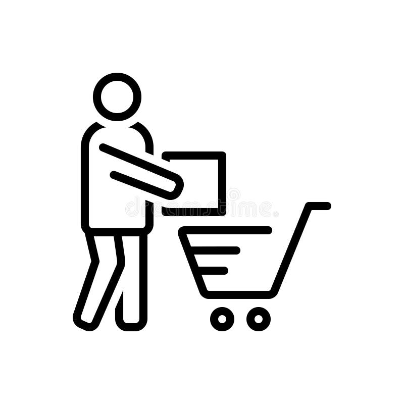 BLACK SHOPPER stock vector. Illustration of sale, ethnic - 1944031