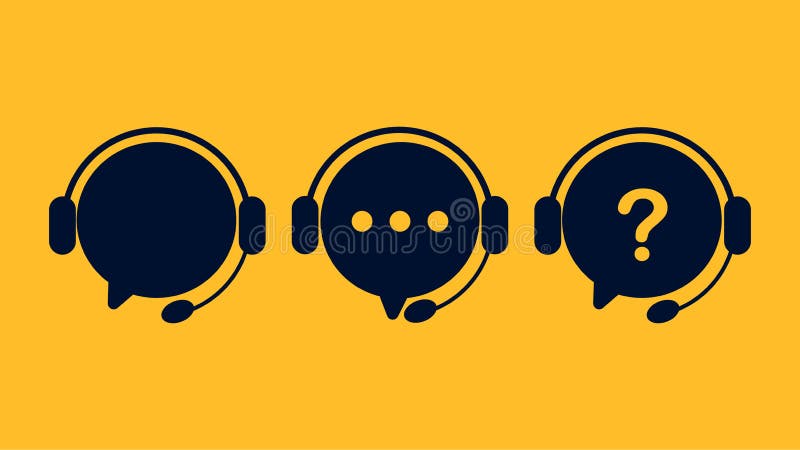 Icon Customer Support Service. Vector Chat Symbol Stock Vector ...