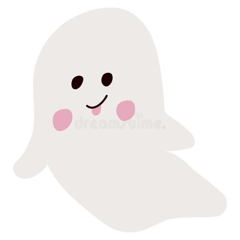 Icon of a Cute Hand Drawn Doodle Halloween Ghost.Single Design Graphic ...
