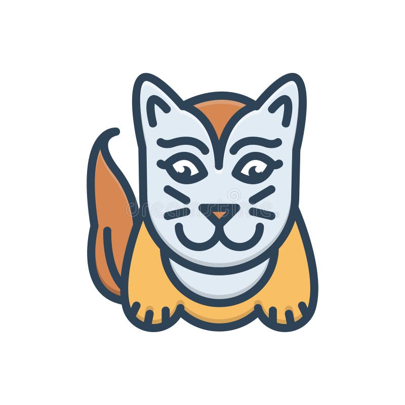 Color Illustration Icon for Cute, Lovable and Sweet Stock Illustration ...