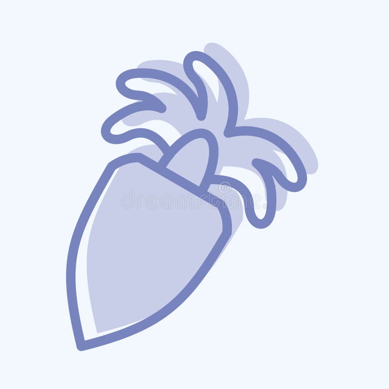 Icon Cuttlefish. Suitable for Seafood Symbol. Two Tone Style. Simple ...