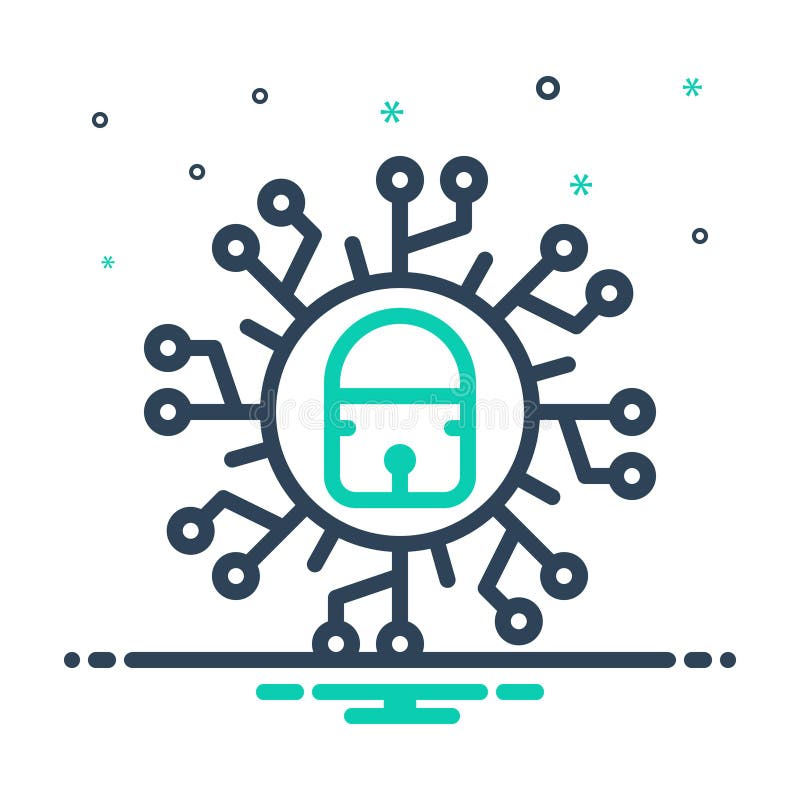 Mix Icon for Cyber Security, Cyber and Privacy Stock Vector ...