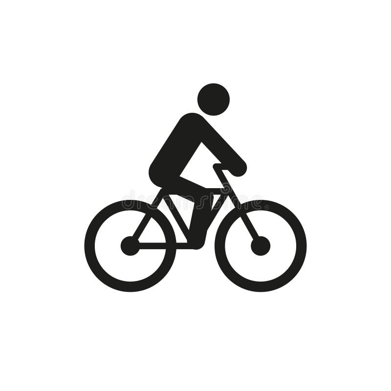 Icon of the cyclist. stock vector. Illustration of symbol - 109033046