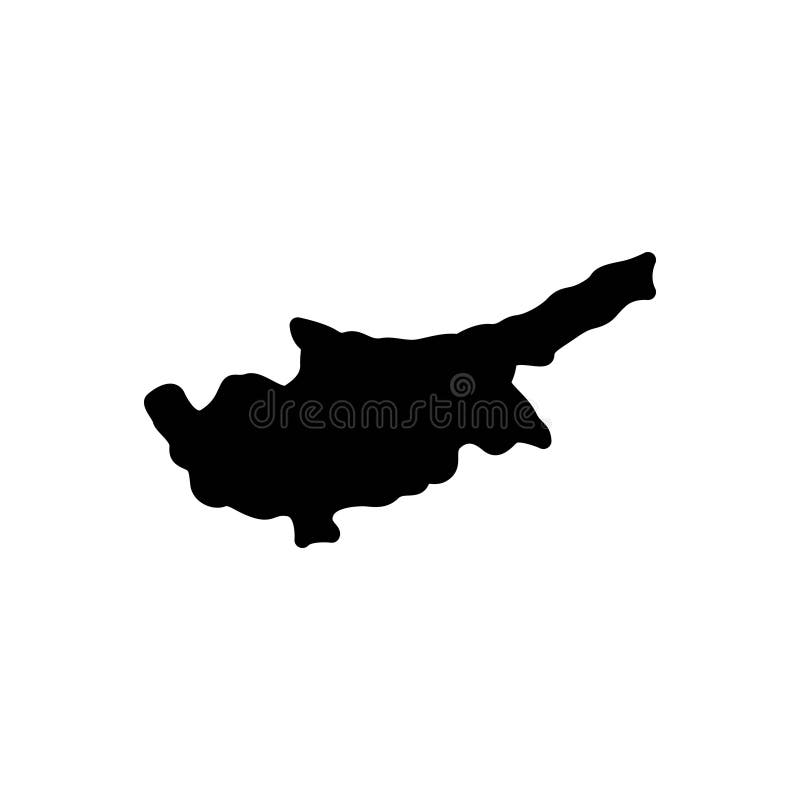 Black Solid Icon for Cyprus, Map and Country Stock Vector ...