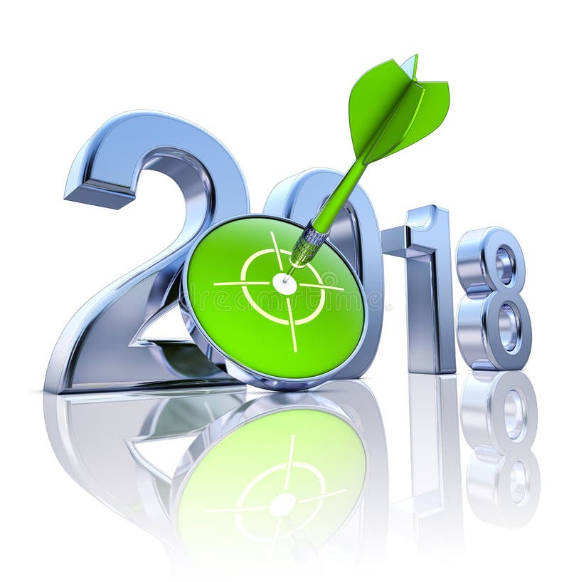 Icon 2018 stock illustration. Illustration of year, goal - 83832127