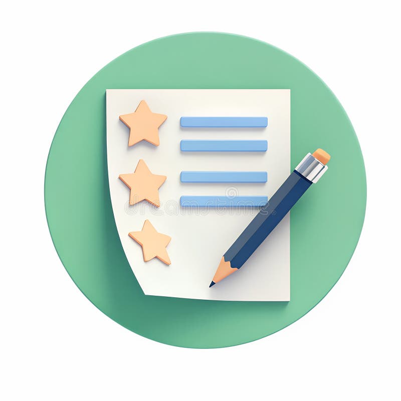 Icon 3d Style, a Document Icon with a Pencil on it, Indicating Editing ...