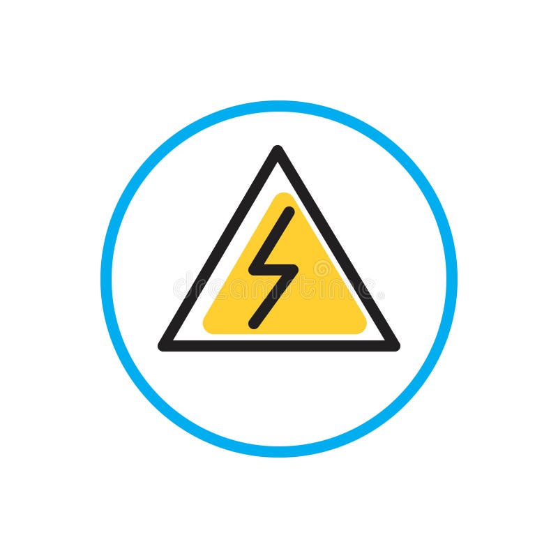 Multi Color Icon for Danger, Peril and Alert Stock Illustration ...