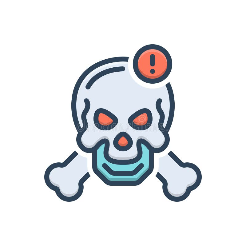 Color Illustration Icon for Dangerous, Danger and Pitfall Stock ...