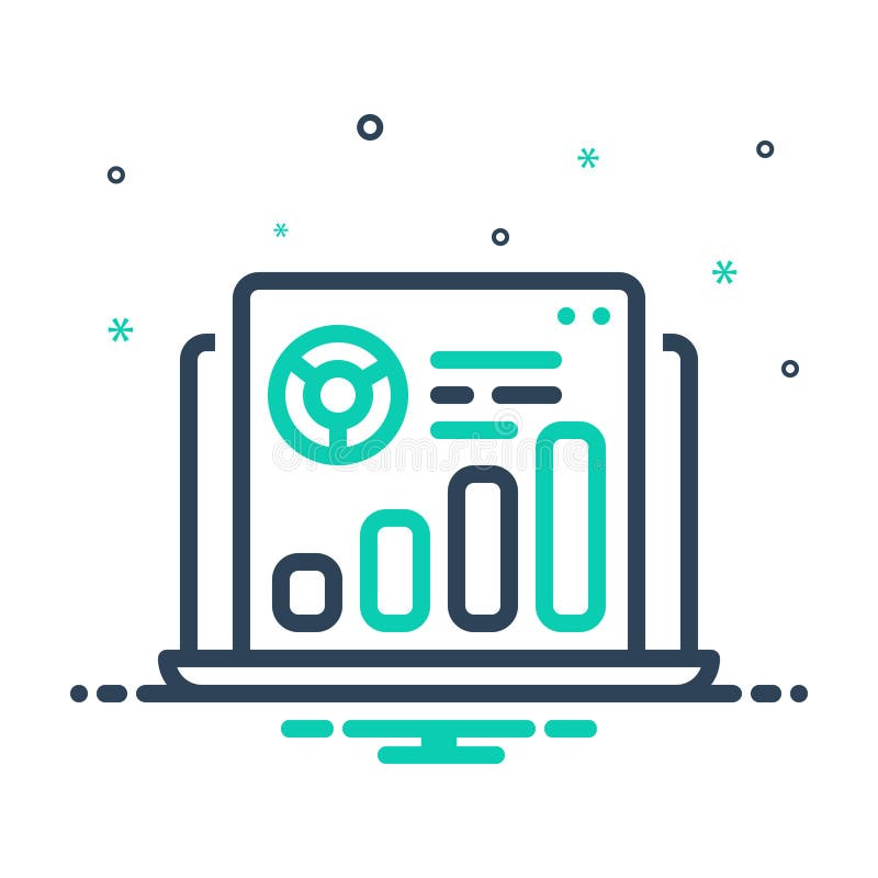 Mix Icon for Data Chart, Analysis and Statistics Stock Vector ...