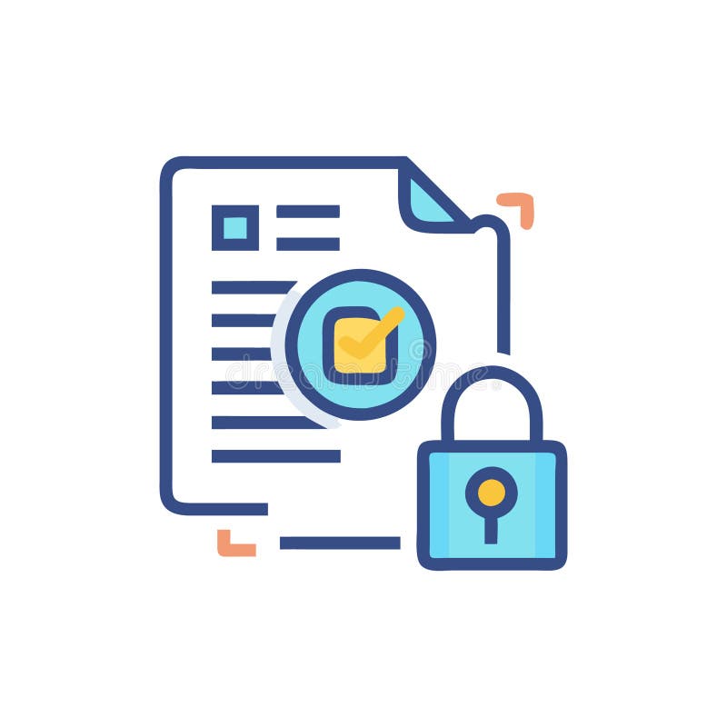 Icon of Data Compliance for Security Standards Stock Illustration ...