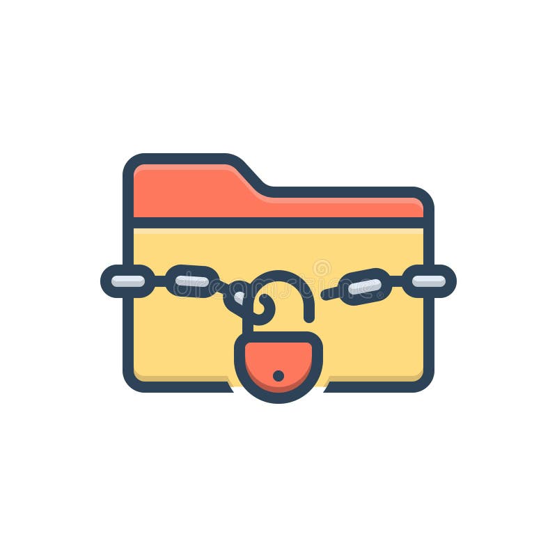 Color Illustration Icon for Data Leak, Data and Document Stock Vector ...