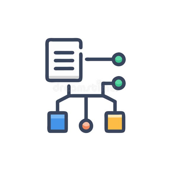 Icon of Data Lineage for Compliance Stock Image - Illustration of ...