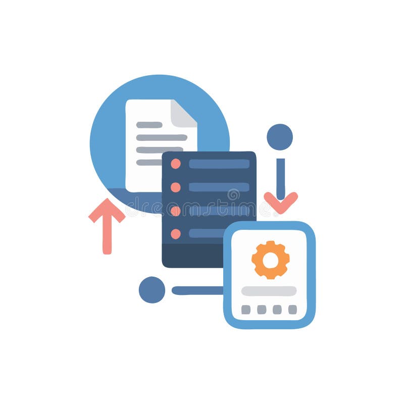 Icon of Data Stewardship for Compliance Stock Photo - Illustration of ...